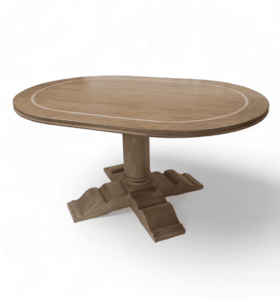 Tuscan Column D-End Dining Table – David Wilder Interior Design